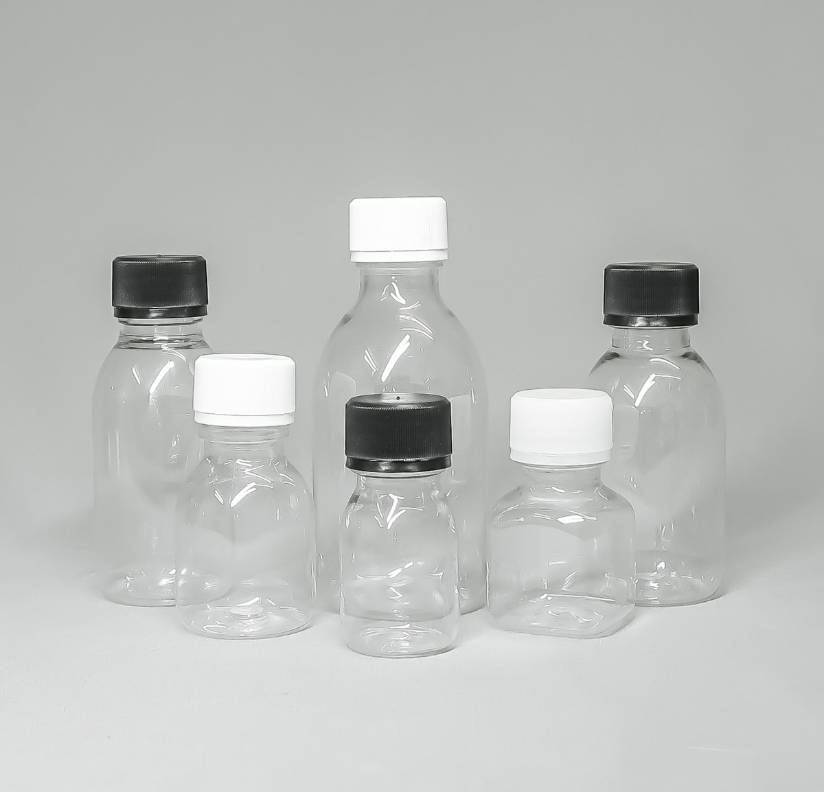 Shot Bottles in 60ml or 100ml PET Plastic