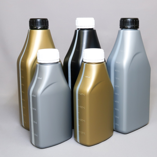 Rectangular HDPE Plastic Oil Bottle -500ml, 1 Litre | 30% PCR - CJK